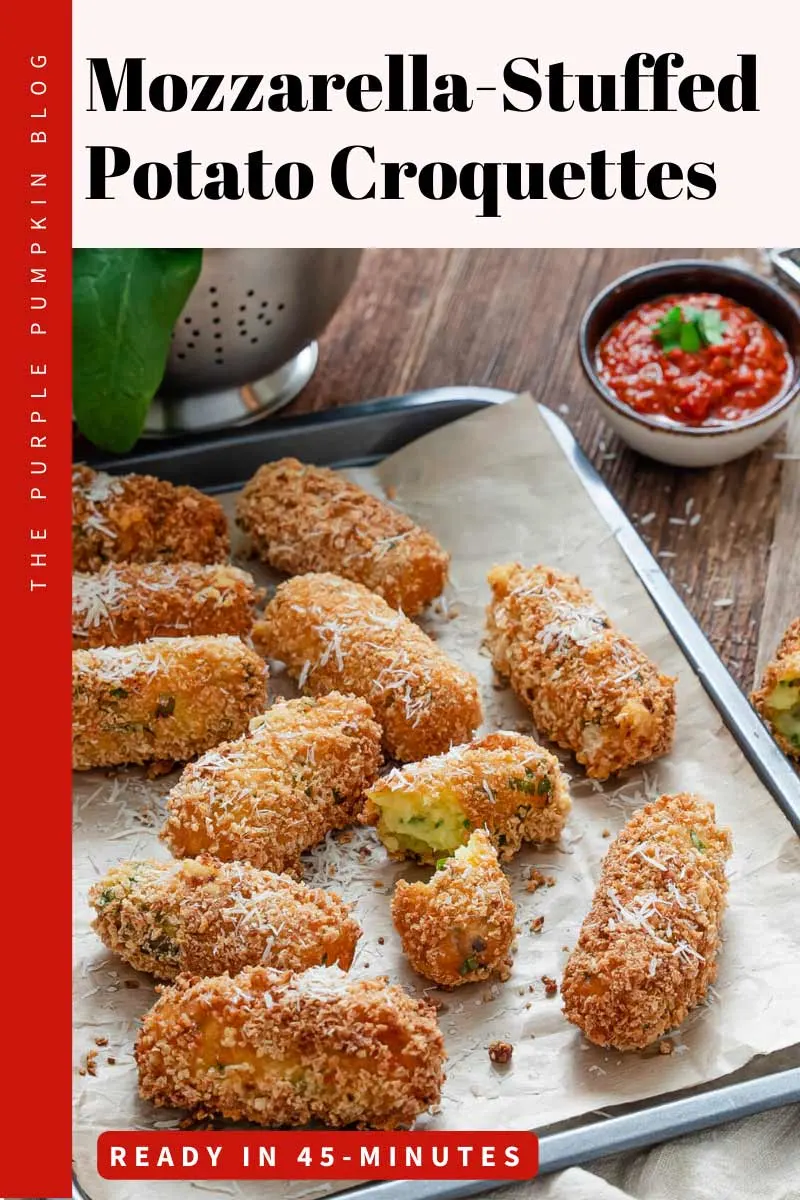 Parmesan and Mozzarella-Stuffed Potato Croquettes Recipe