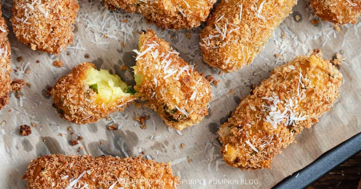 Parmesan and Mozzarella-Stuffed Potato Croquettes Recipe