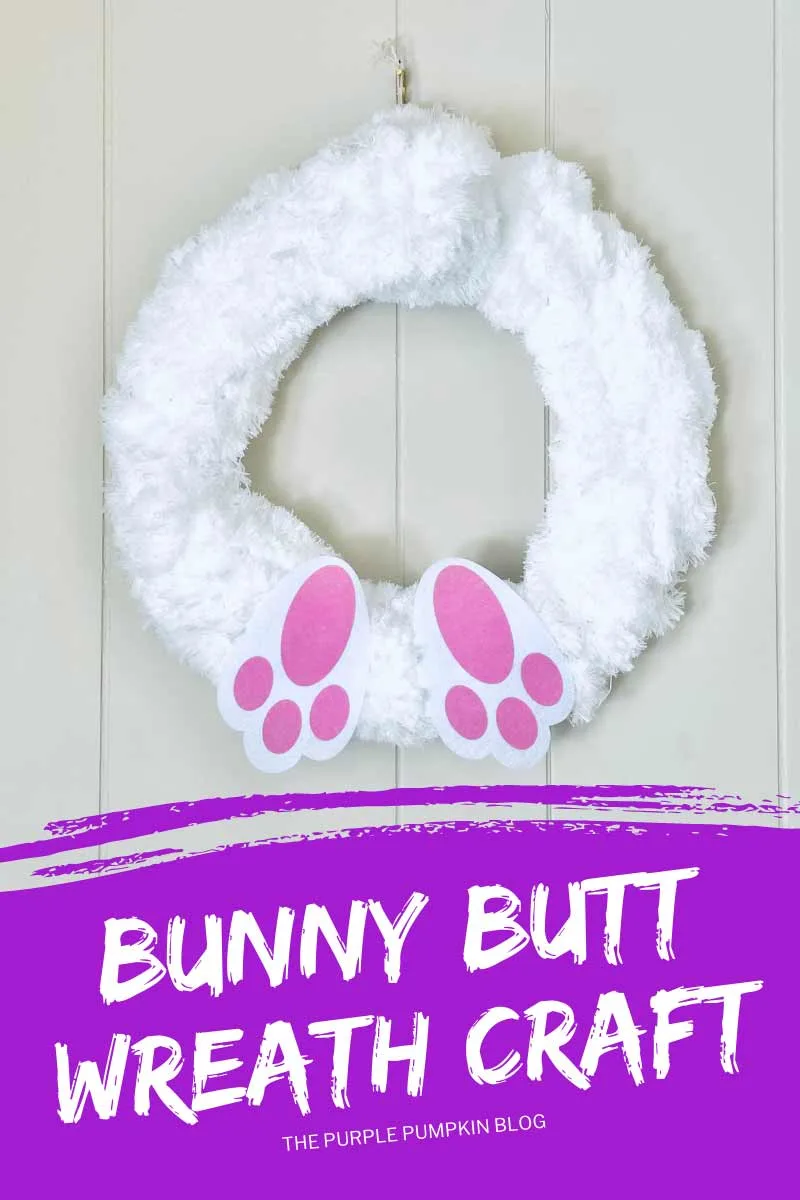 DIY Easter Fluffy Bunny Butt Wreath Craft