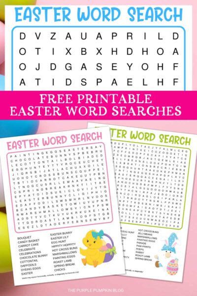Free (Secular) Easter Word Search Printables