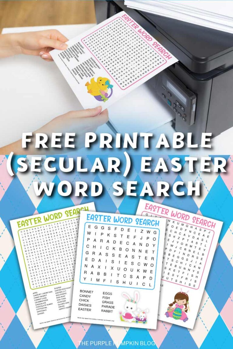 Free (Secular) Easter Word Search Printables