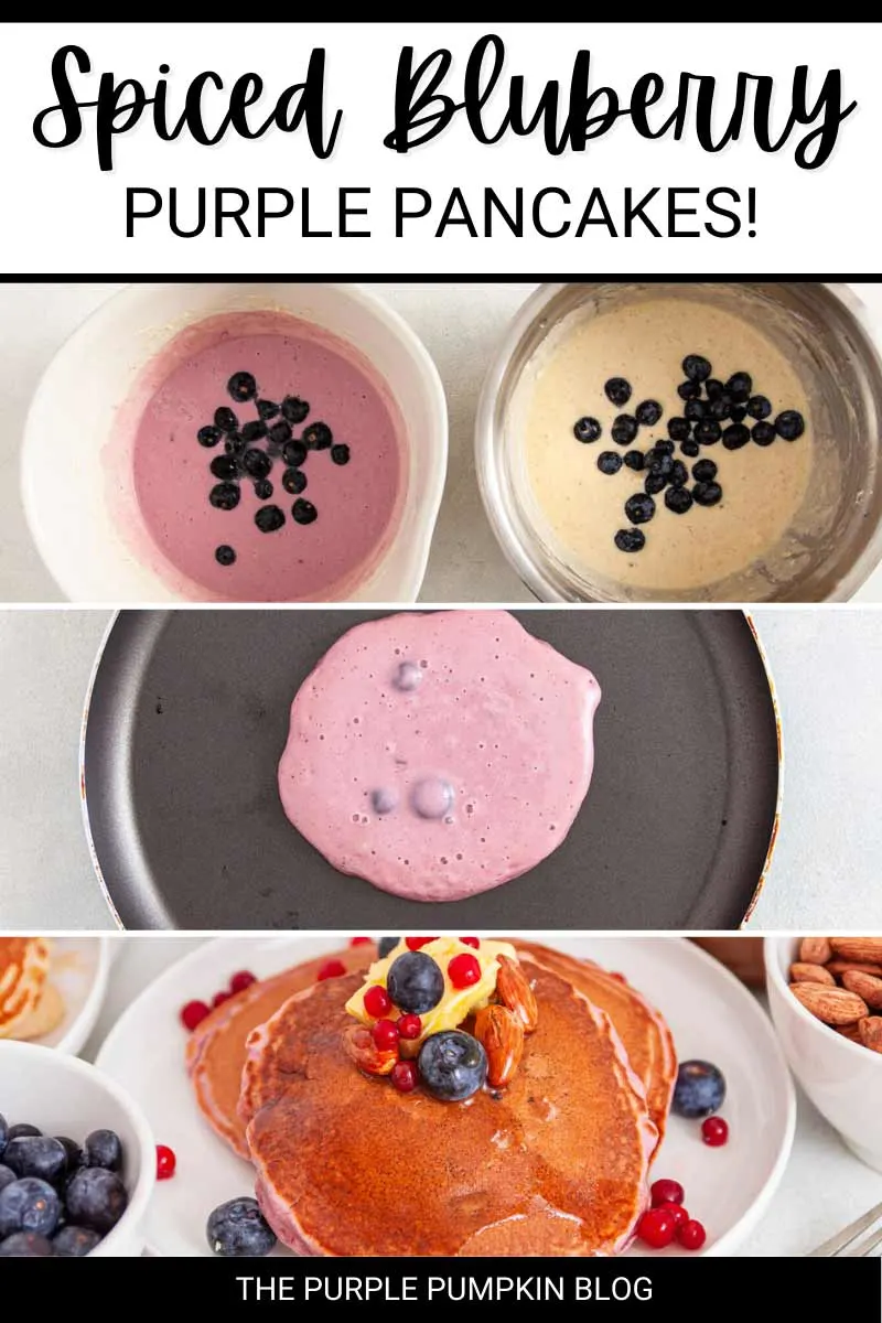 Cinnamon-Spiced Blueberry Purple Pancakes