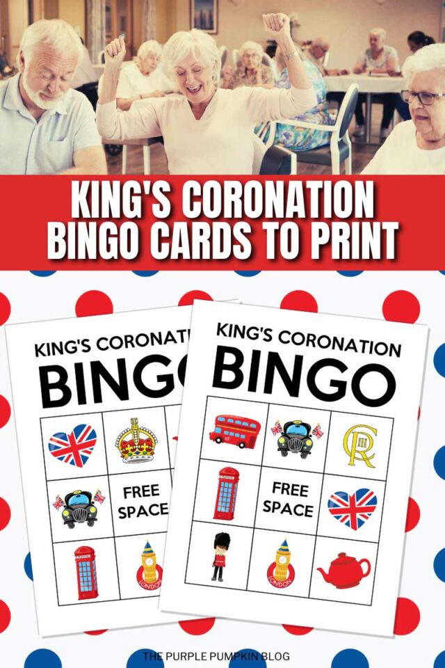 Free Printable King's Coronation Bingo Game Cards