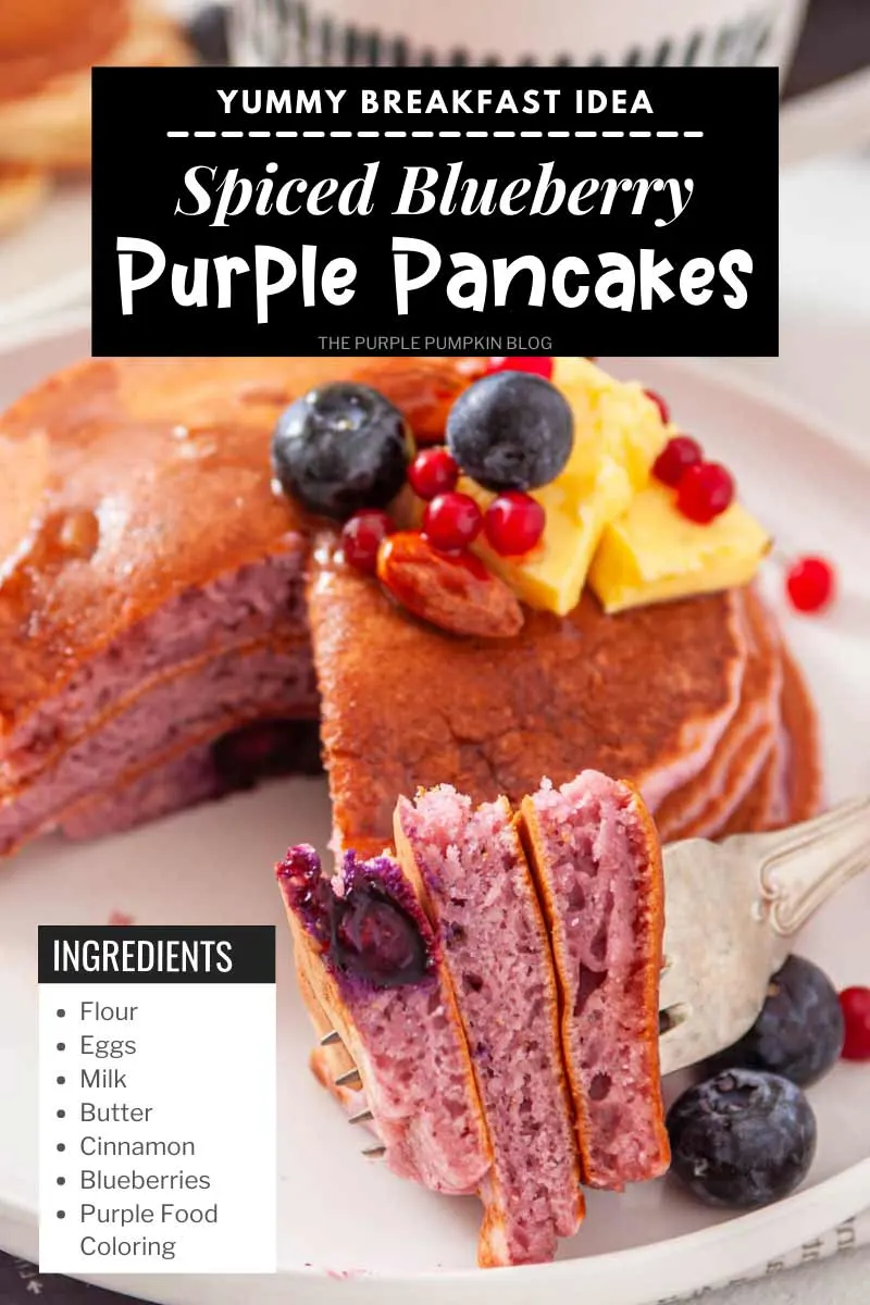 Cinnamon-Spiced Blueberry Purple Pancakes