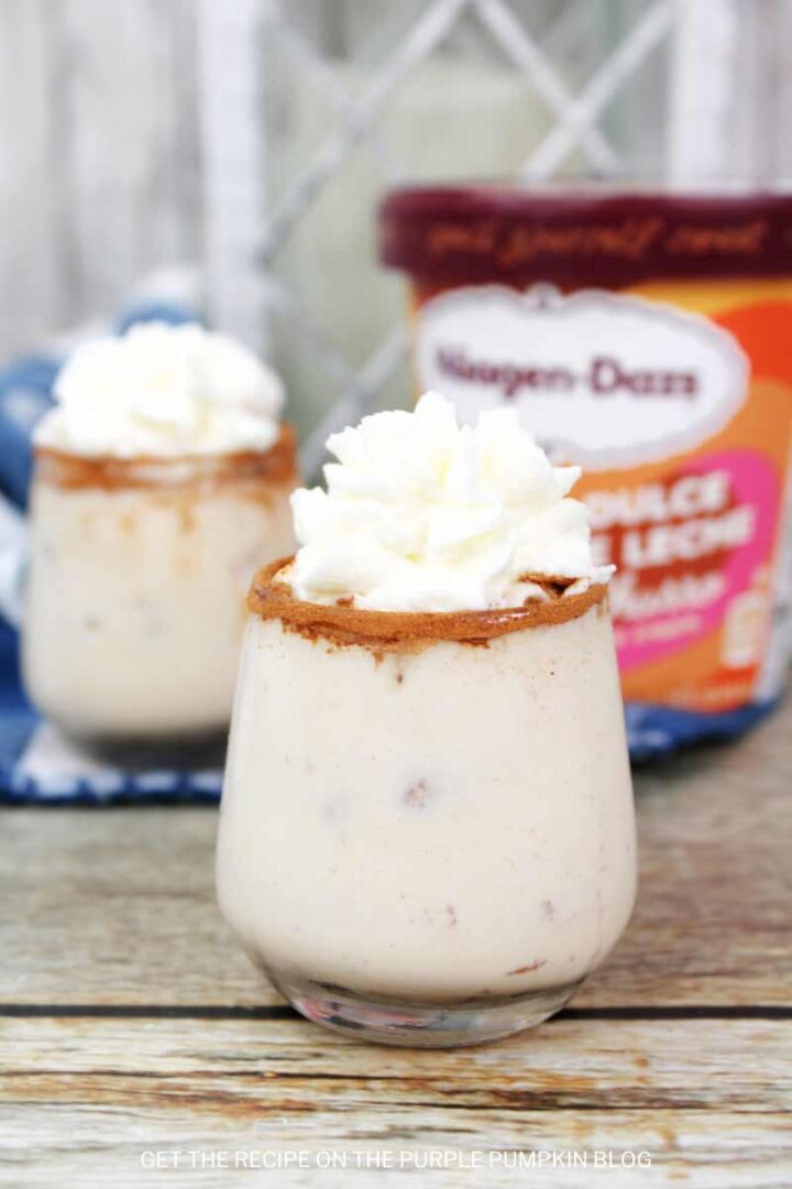 Dulce De Leche Ice Cream Shots with Vodka & Caramel Liqueur