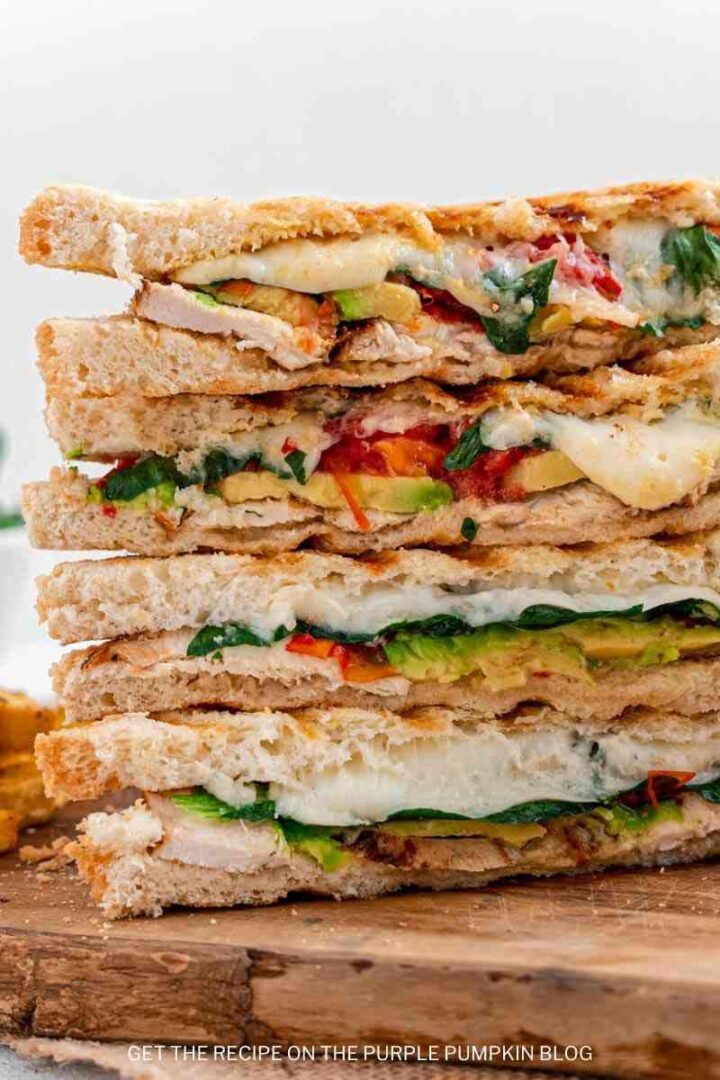 Grilled Chicken Avocado Panini Sandwiches