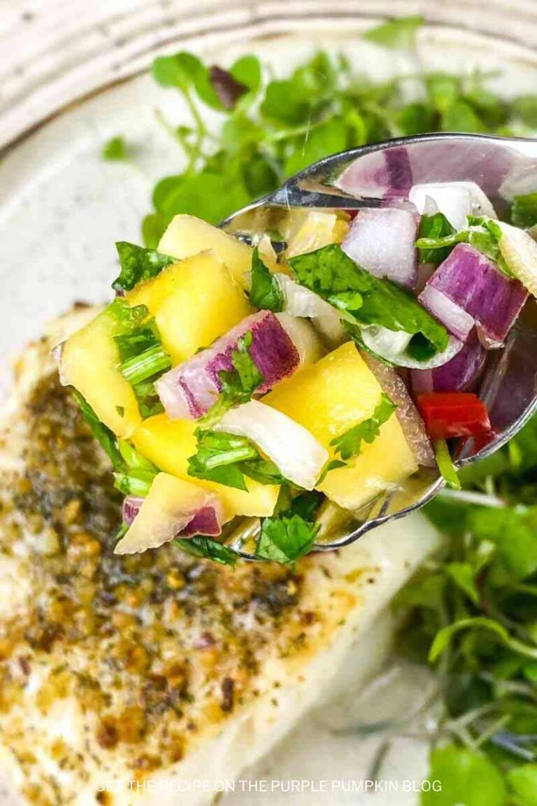 Air Fryer Cod Recipe with Mango Salsa