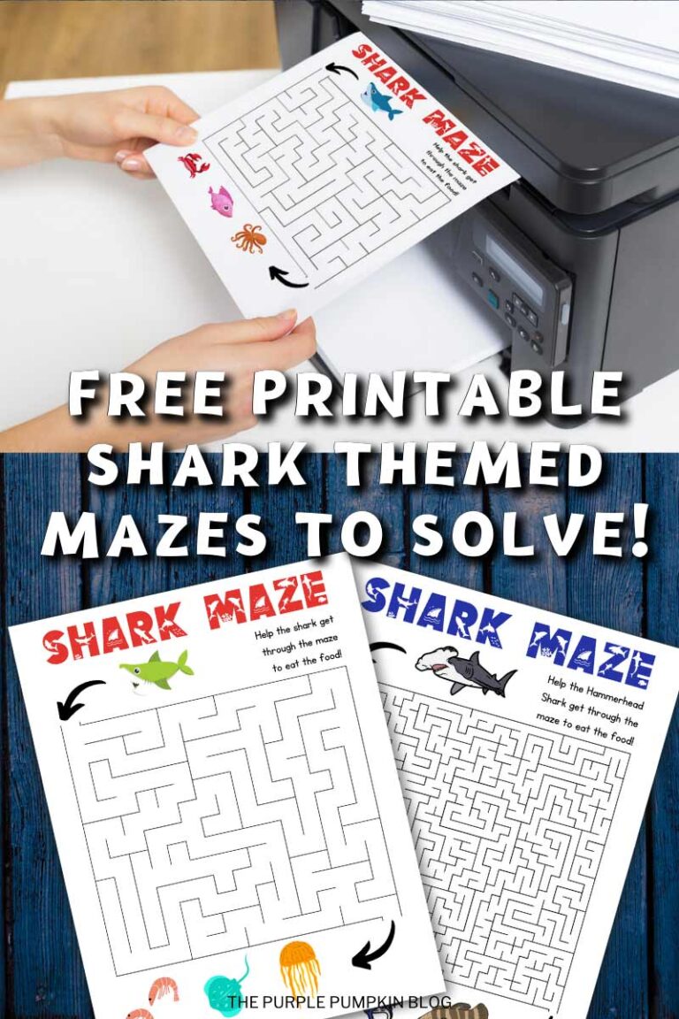 Free Printable Shark Mazes To Solve (Shark Week Printables)