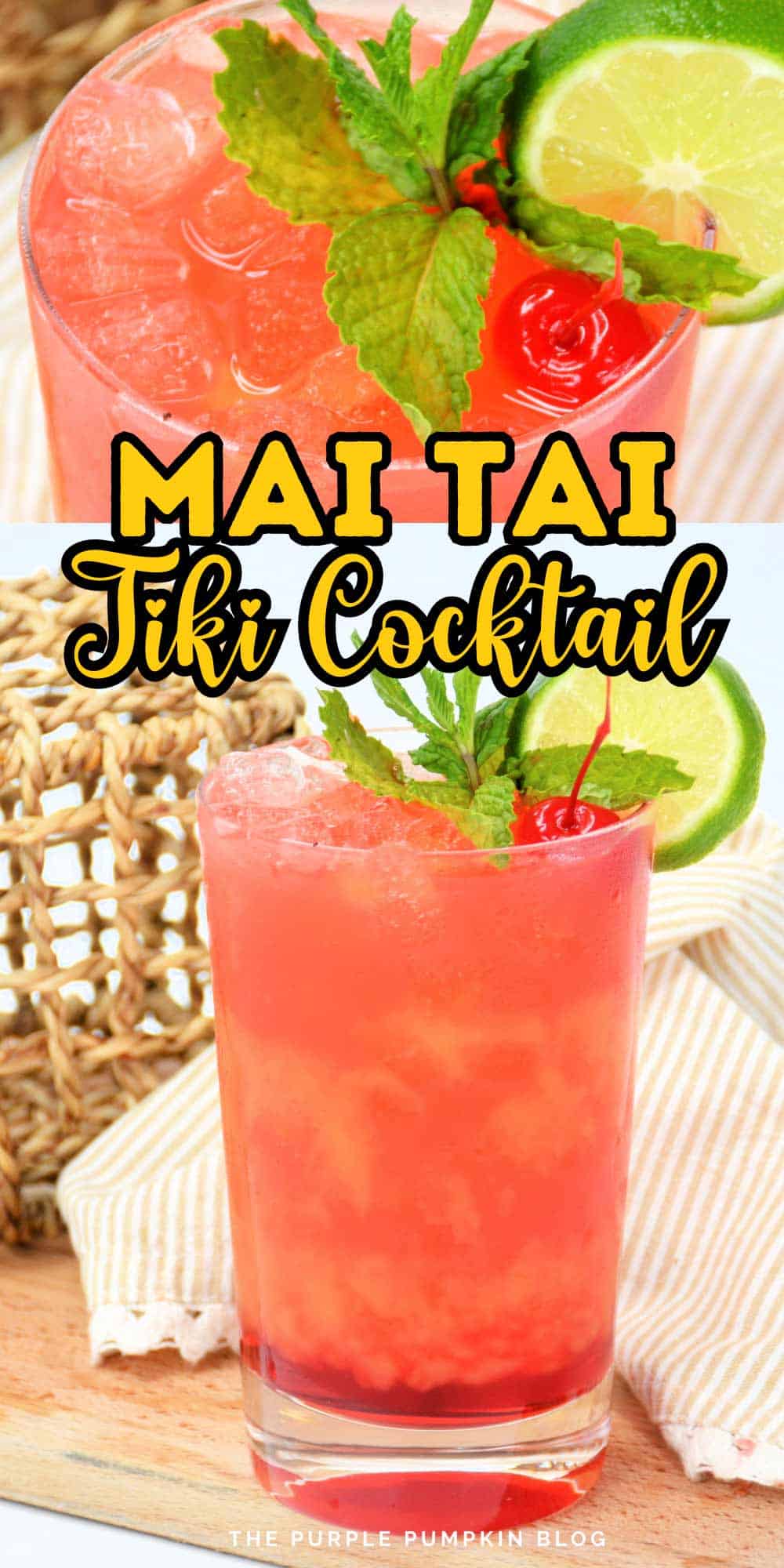 Summer Mai Tai Cocktail Recipe with Rum & Fruit Juices