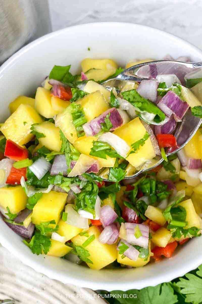 Air Fryer Cod Recipe with Mango Salsa