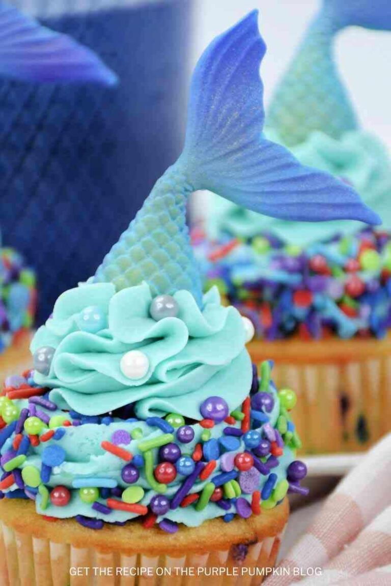 Little Mermaid Cupcakes with Fondant Mermaid Tails