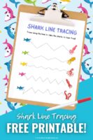 Free Printable Shark Line Tracing Activity Sheets for Shark Week
