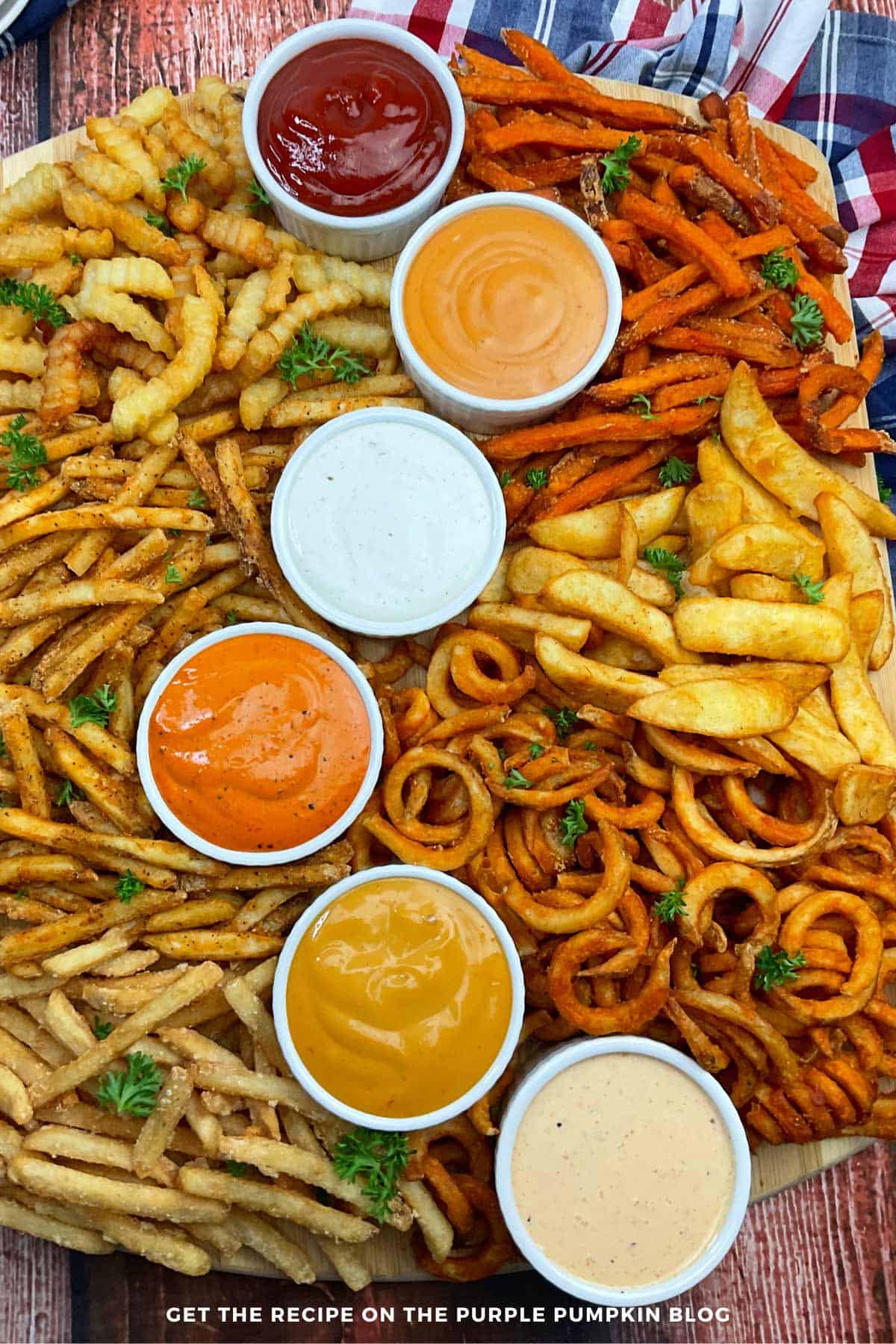 Awesome French Fries Board for Parties: French Fries Charcuterie!