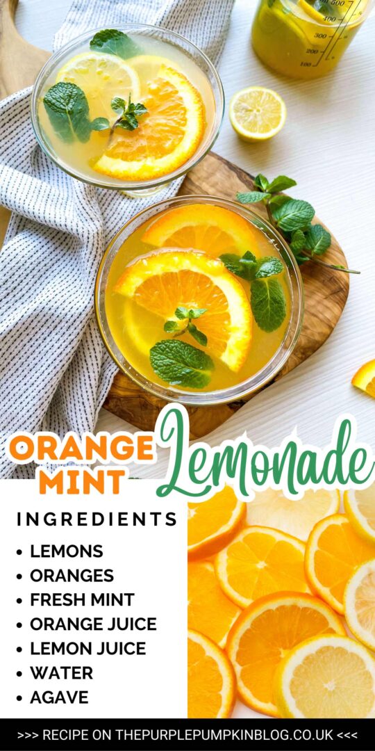 Refreshing Fresh Orange Mint Lemonade Recipe: Summer Drinks