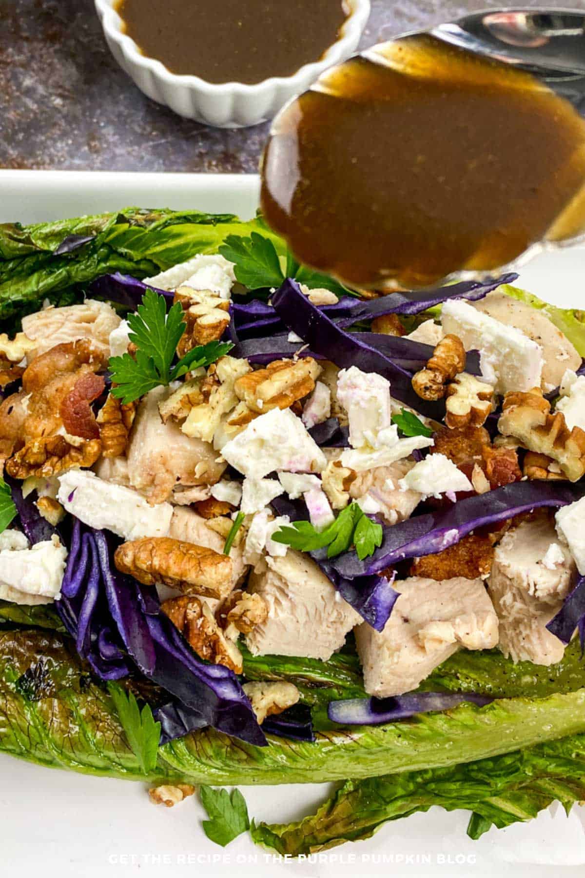 Simple Grilled Romaine Salad with Chicken Recipe