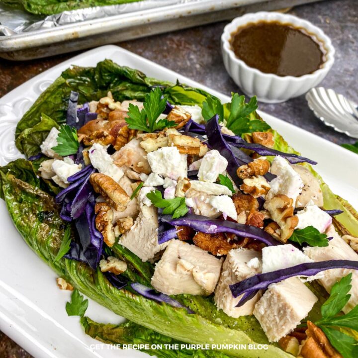 Simple Grilled Romaine Salad with Chicken Recipe