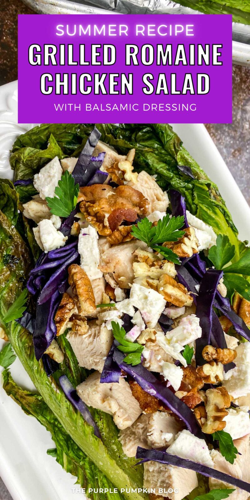 Simple Grilled Romaine Salad with Chicken Recipe