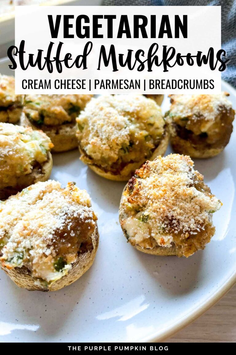 Vegetarian Stuffed Mushrooms Recipe with Cream Cheese