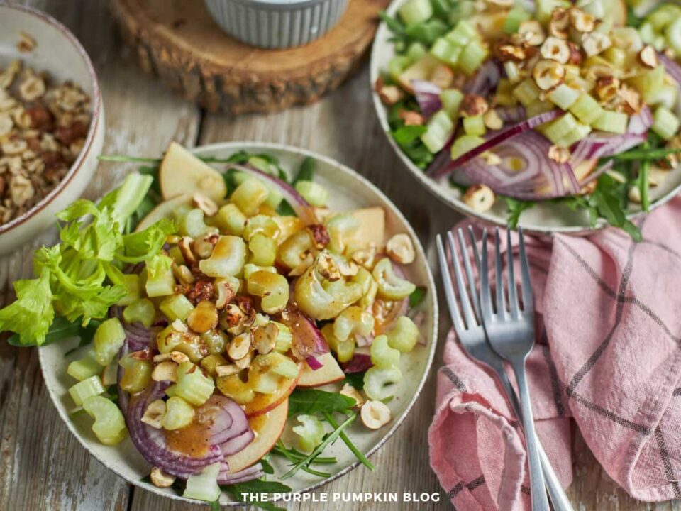 Best Fall Apple Salad Recipe with Toasted Hazelnuts