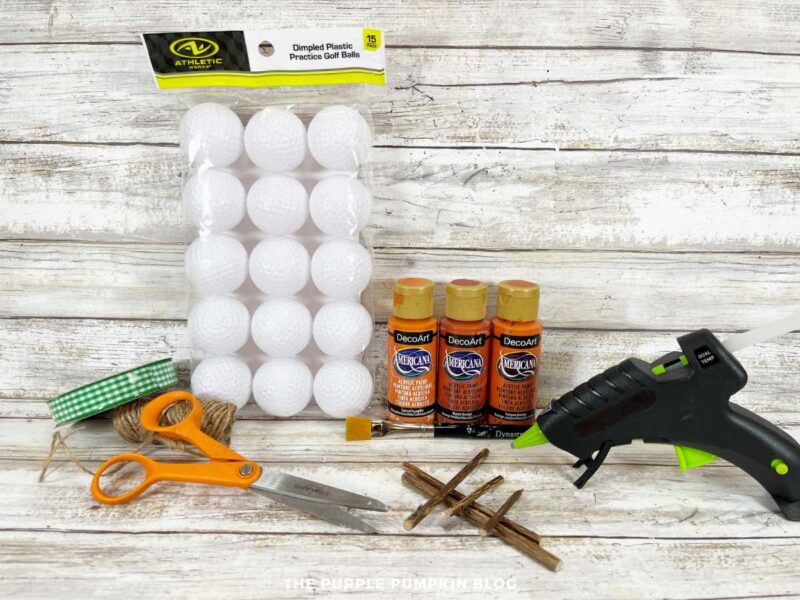 Golf Ball Pumpkins Craft