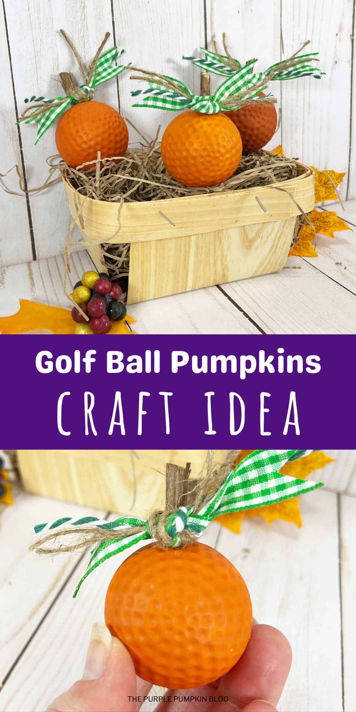 Golf Ball Pumpkins Craft