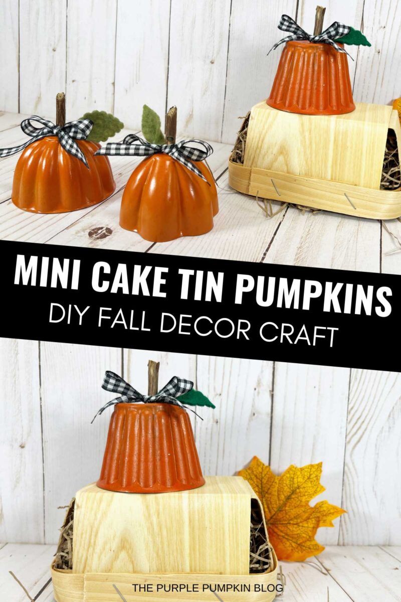 Upcycled Mini Cake Pan Pumpkins Craft
