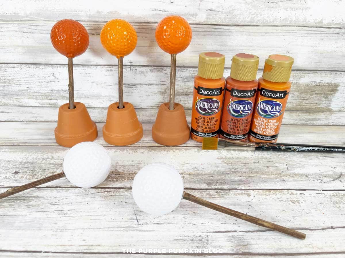 Golf Ball Pumpkins Craft
