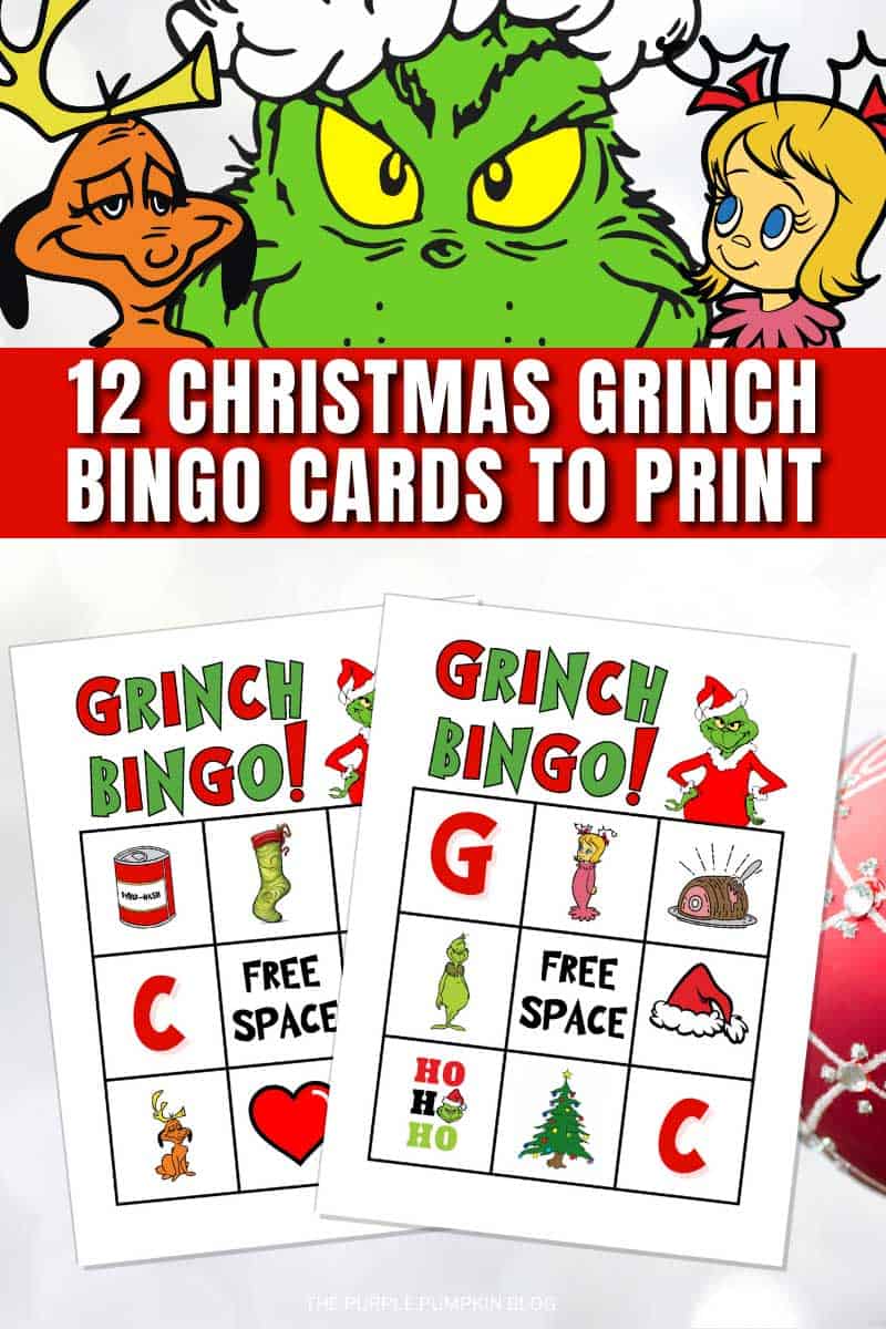 Free Grinch Bingo Cards Printable For Christmas Games Free Grinch Bingo Cards Printable For Christmas Games