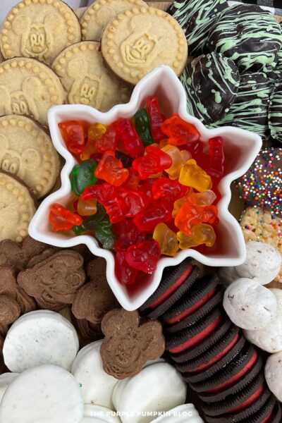Disney Sweet Snacks Charcuterie Board with Mickey Candy