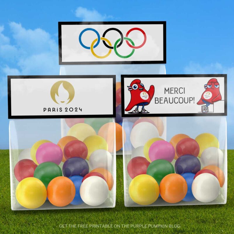 Free Printable Olympics Favor Bag Labels (Paris Summer Games)