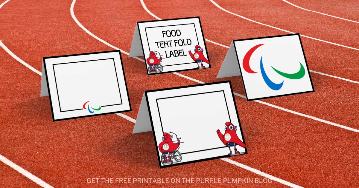 Free Printable Paralympics Party Food Labels (Paris 2024)