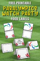 Free Printable Paralympics Party Food Labels (Paris 2024)