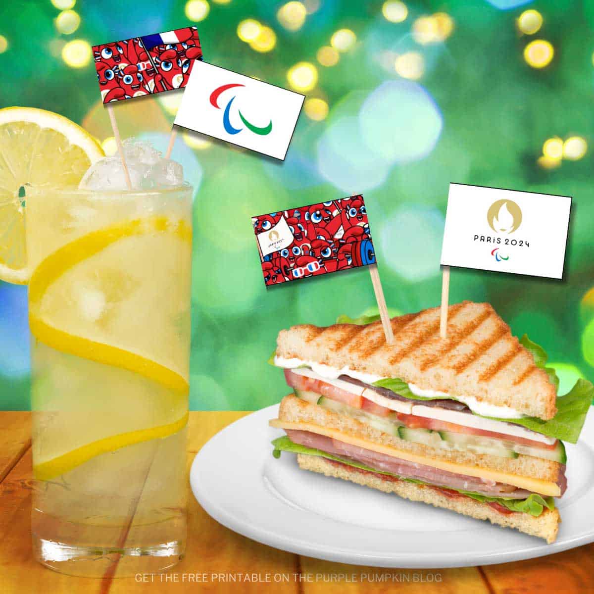 Free Printable Paralympics Cocktail Flags (Paris Summer Games)