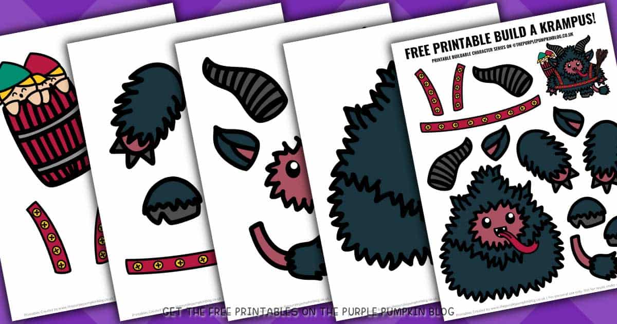 Build a Free Printable Krampus Paper Template for Winter Solstice!
