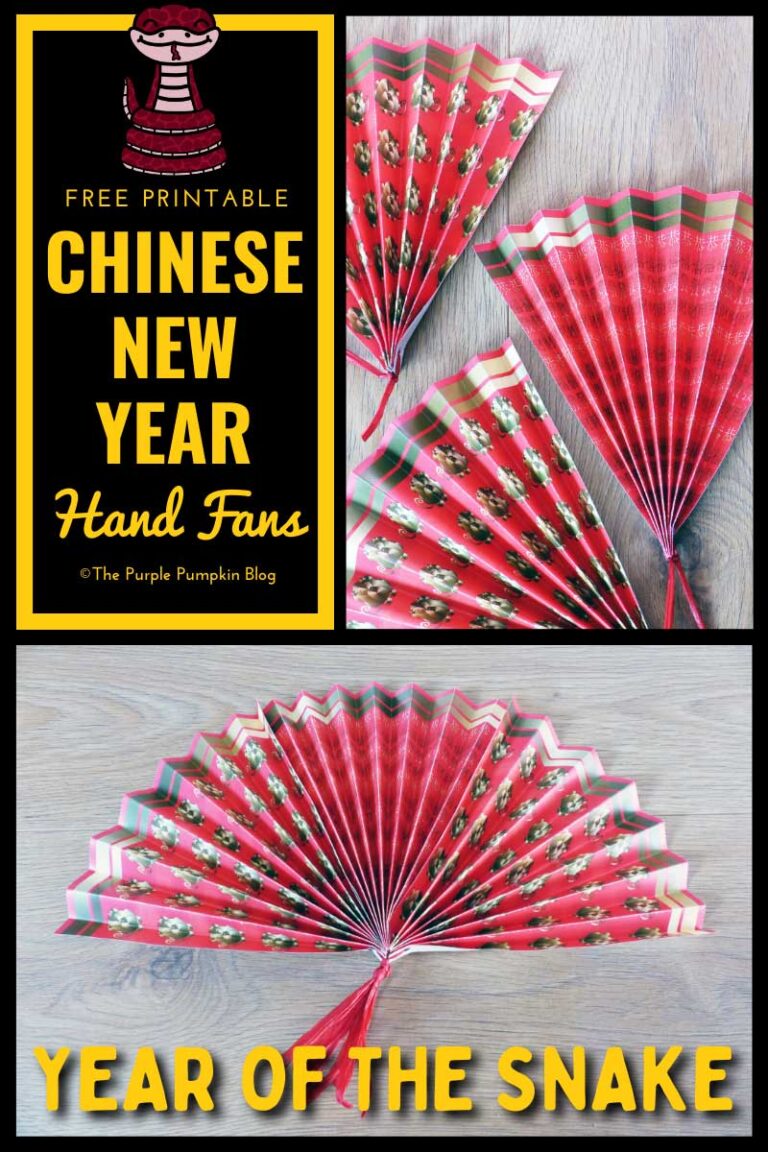 Free Printable Paper Hand Fans for Chinese New Year