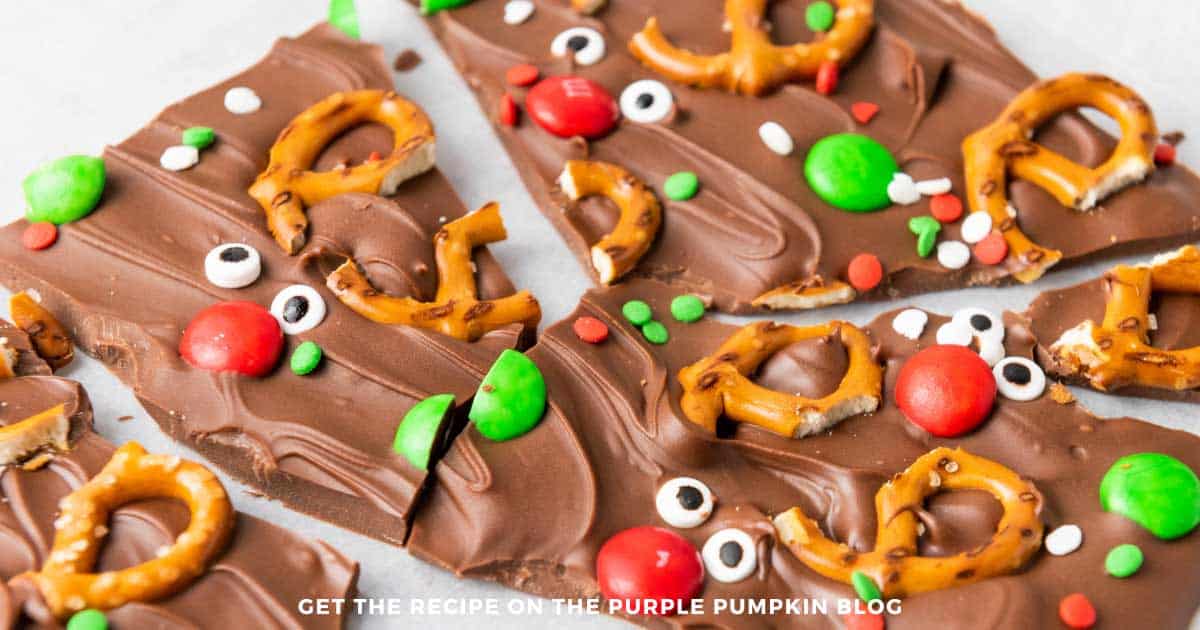 No-Bake Rudolph the Rednosed Reindeer Chocolate Bark!