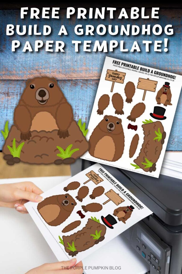 Free Printable Build a Groundhog Craft for Groundhog Day!