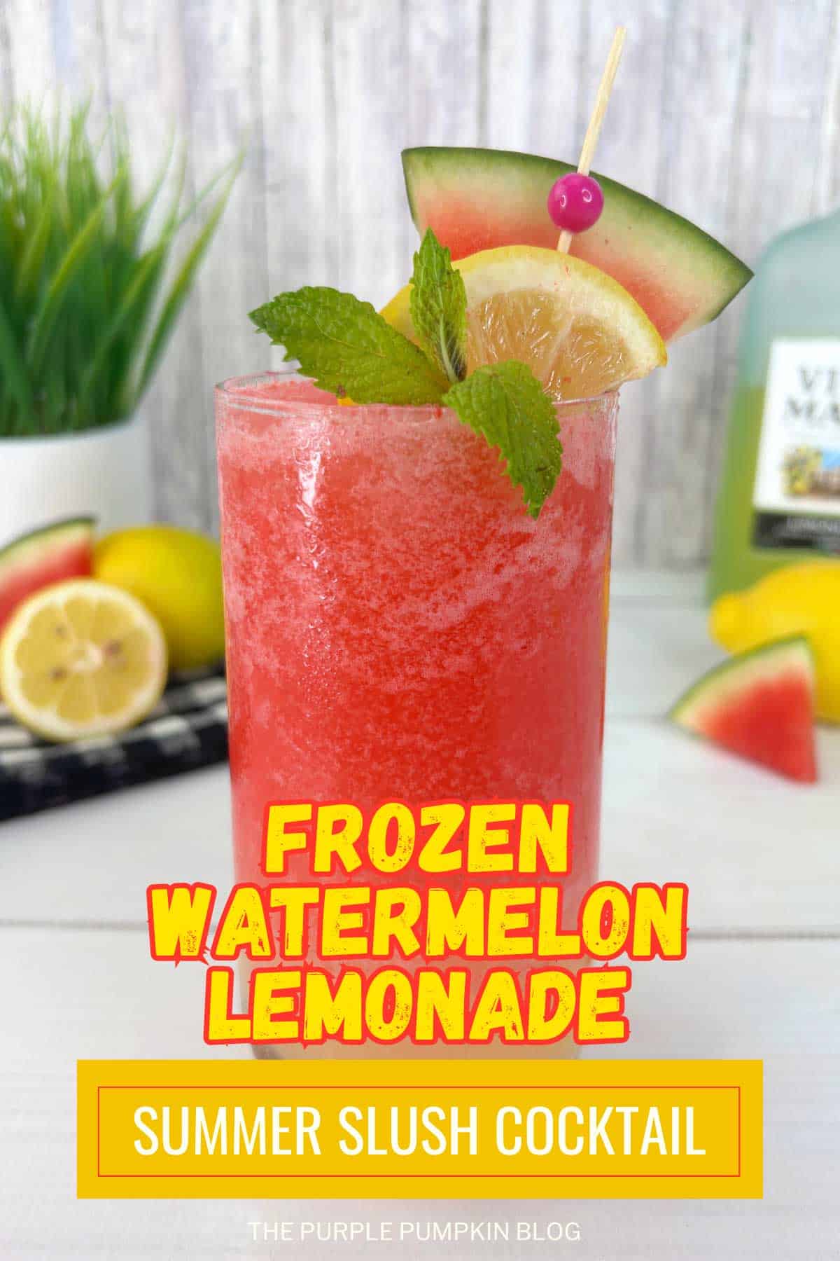 Spiked Frozen Watermelon Lemonade with Limoncello