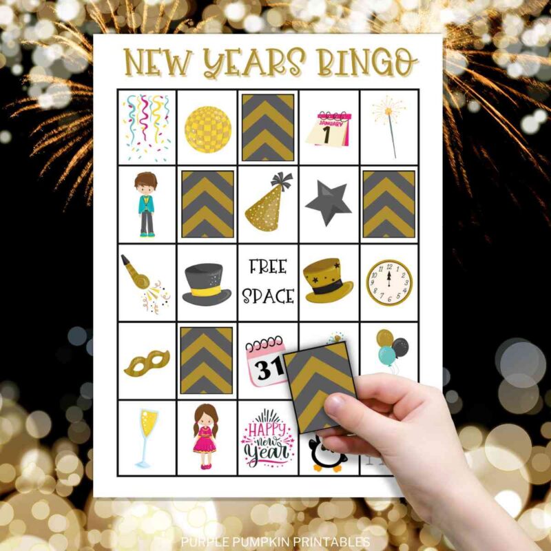 Free New Years Bingo Printable to Download for New Year's Eve