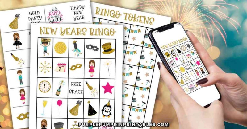 Free New Years Bingo Printable to Download for New Year's Eve