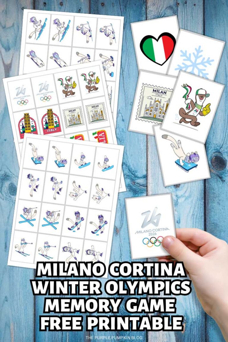 Free Printable Winter Olympics Memory Match Game Cards